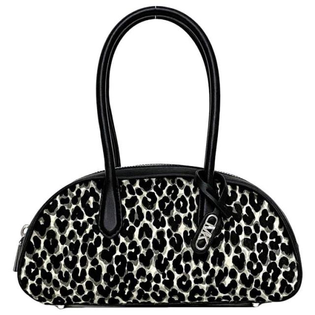 マイケルコース ハンドバッグ ec-22117 ブラック グレー ホワイト レオパード 30T4S1US5H 未使用 美品 ハラコ レザー Sランク MICHAEL KORS ミニバッグ ヒョウ柄 タグ付き 自立 ファスナー ミニボストン プレゼント ギフト 贈り物 黒 ブランド 本物 鑑定済み