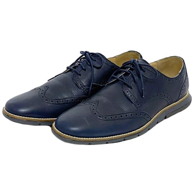 コールハーン シューズ ec-22162 ネイビー C12699 美品 26.5cm レザー 中古 COLE HAAN 靴 ビジネスシューズ 紐 メンズ 男性 アパレル 小物 紺色 革 通勤 通学 仕事 シンプル お洒落 ブランドシューズ エレガント カジュアル 高級感 上品 ブランド 本物 鑑定済み