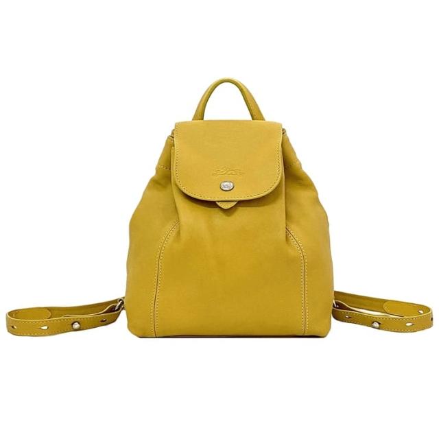 ロンシャン ミニ リュック ec-22277 イエロー 美品 レザー 中古 L1306737689 LONGCHAMP バックパック ホック シンプル 旅行 ミニバッグ リュックサック フラップ 定番 人気 黄色 革 小さい コンパクト レディース お洒落 高級感 上品 ブランド 本物 鑑定済み