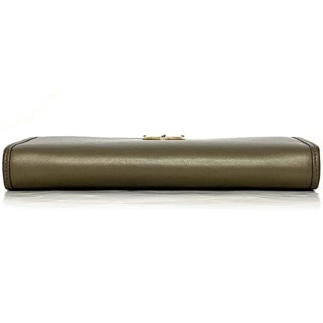 ロエベ ラウンドファスナー 長財布 ec-22282 ブラウンゴールド