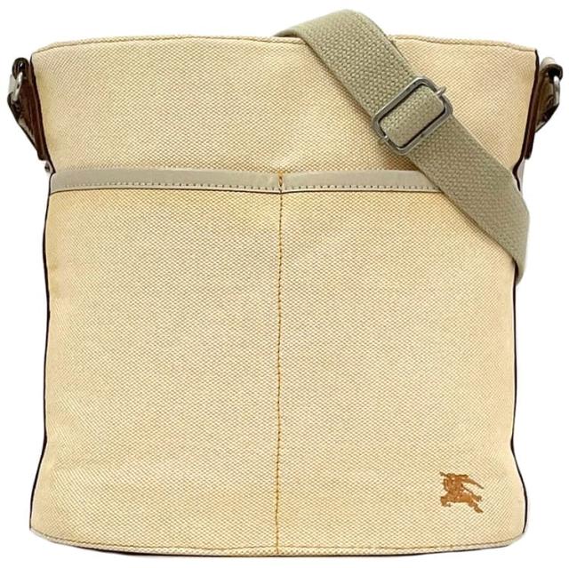 バーバリー ショルダーバッグ ec-22761 オレンジ ベージュ ブルーレーベル 美品 キャンバス 中古 BURBERRY バケットバッグ ポケット豊富 大容量 キャンバスバッグ ヴィンテージ 定番 人気 カジュアル レディース メンズ 大きい 高級感 ブランド 本物 鑑定済み