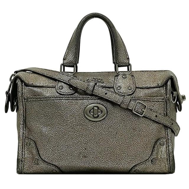 コーチ ２way バッグ ec-22941 ゴールド 33684 ハンドバッグ レザー 中古 COACH ショルダーバッグ ミニボストン ファスナー 定番 人気 女性 レディース 通勤 通学 仕事 鞄 金色 お洒落 エレガント コンパクト 肩掛け ボストン 高級感 ブランド 本物 鑑定済み