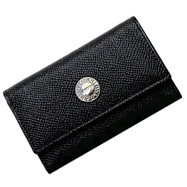 ブルガリ 6連 キーケース ec-22950 ブラック ロゴマニア 未使用 美品 グレインレザー Sランク BVLGARI 鍵 ホルダー ロゴ シンプル ホック 定番 人気 プレゼント ギフト 贈り物 誕生日 記念日 小物 黒色 小さい ケース お洒落 高級感 黒 ブランド 本物 鑑定済み
