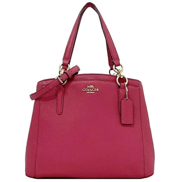 コーチ ２way バッグ ec-23163 ピンク F57847 美品 レザー 中古 COACH ミネッタ クロスボディ ハンドバッグ  トートバッグ 定番 人気 女性 レディース 革 鞄 通勤 通学 仕事 ビジネス シンプル お洒落 エレガント トート 高級感 上品 ブランド 本物 鑑定済み