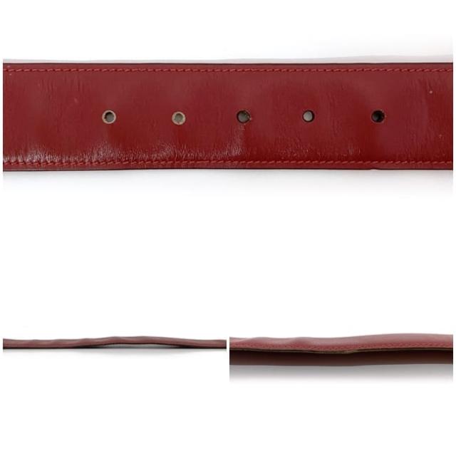 グッチ ベルト ec-23216 レッド インターロッキング 087 01/28 1510 美