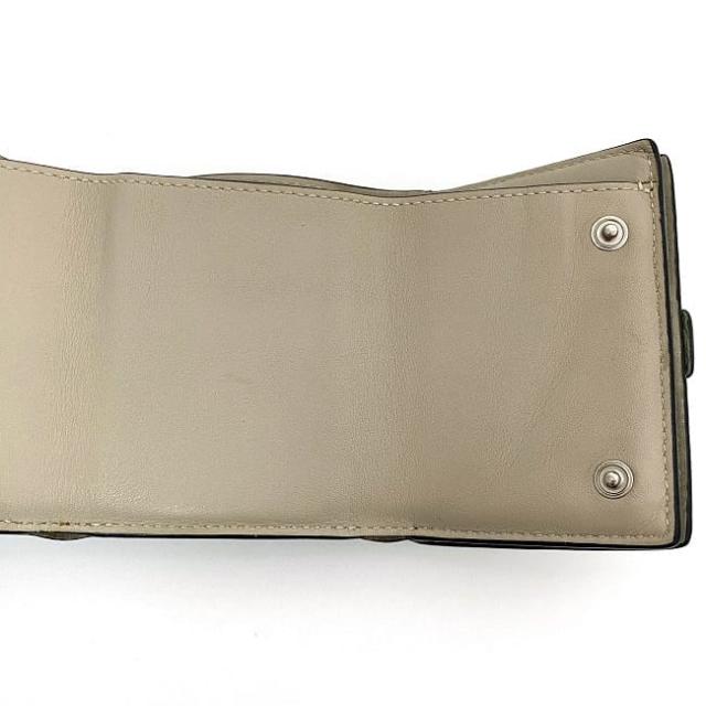 ロエベ 三つ折り 財布 ec-23393 グリーン アナグラム コンパクト