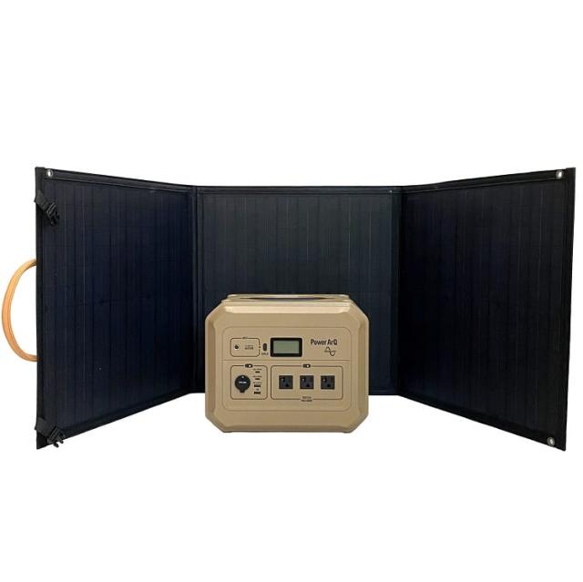 スマートタップ ポータブル電源 バッテリー PowerArQ Pro f-22218 ベージュ HTE060A102 STSL120FD-MC4DC 美品 MAX 1000W 中古 Smart Tap 非常用 電源 ソーラーパネル ソーラー電気 アウトドア AC コンセント 太陽光 4ポート 人気 ブランド 本物 鑑定済み