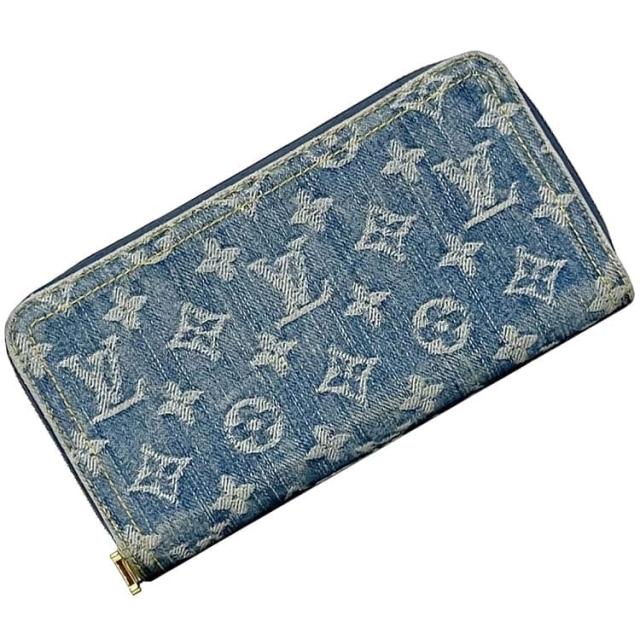 ルイ ヴィトン 長財布 ジッピーウォレット f-23359 ライトブルー モノグラム リミックス M95341 美品 財布 デニム キャンバス レザー 中古 ICタグ反応有 LOUIS VUITTON ロング ラウンドファスナー ウォレット ファスナー ロゴ デニム財布 ブランド 本物 鑑定済
