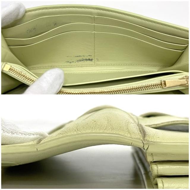 ボッテガヴェネタ 二つ折り 長財布 ec-23552 ライトイエロー カセット