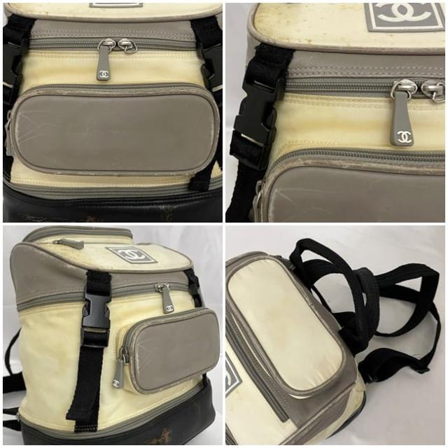 シャネル リュック ec-23604 グレー ホワイト ブラック スポーツ