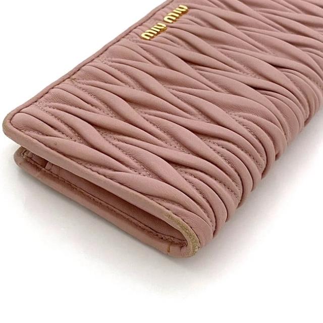 ミュウミュウ L字ファスナー 長財布 ec-23720 ピンク FUXIA