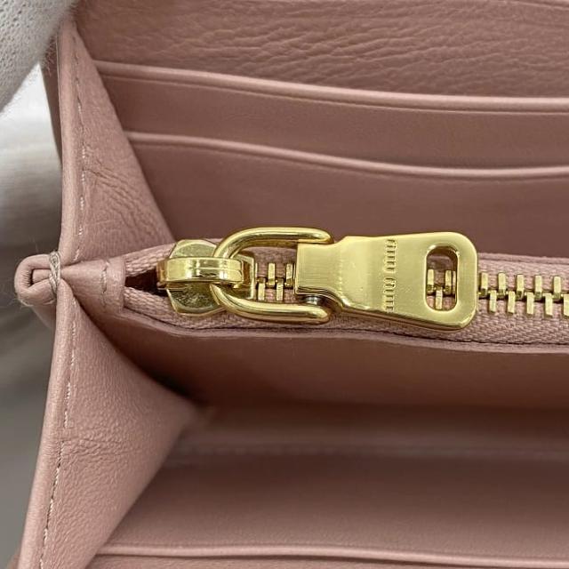 ミュウミュウ L字ファスナー 長財布 ec-23720 ピンク FUXIA