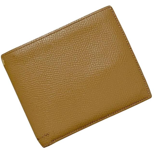 エルメス 二つ折り 財布 MC2 ec-23822 ベージュ シンプル レザー トゴ 中古 U刻印 2022年 HERMES シンプル 札入 本革 メンズ レディース 定番 人気 男女兼用 革財布 お札入 小銭入れなし 折り財布 コンパクト 刻印有 グレインレザー ブランド 本物 鑑定済み