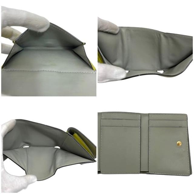 ロエベ 三つ折り 財布 トライフォールド ウォレット ec-24078 グリーン