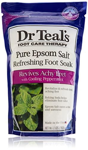 フットケア用品 Dr. Teals Epsom Salt Foot Soak Cooling Peppermint 32 Ounce by Dr. Teals