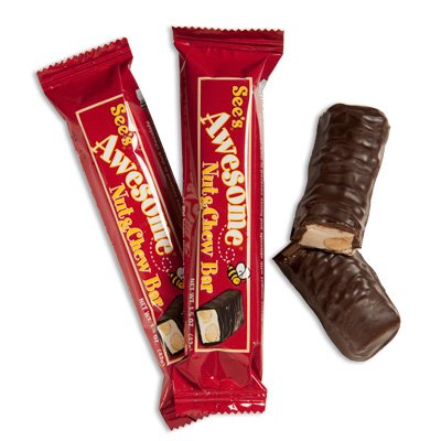 Sees Candies【シーズキャンディー Awesome Nut&Chew Bar チュウイーなナッツ&チョコレートバー 】 【並行輸入商品】