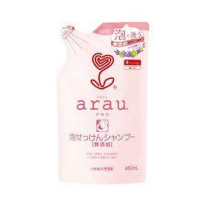 サラヤ　arau.(アラウ) 泡せっけんシャンプー 詰め替え用 450ml×20個セット　　合成界面活性剤、香料、着色料、保存料無添加