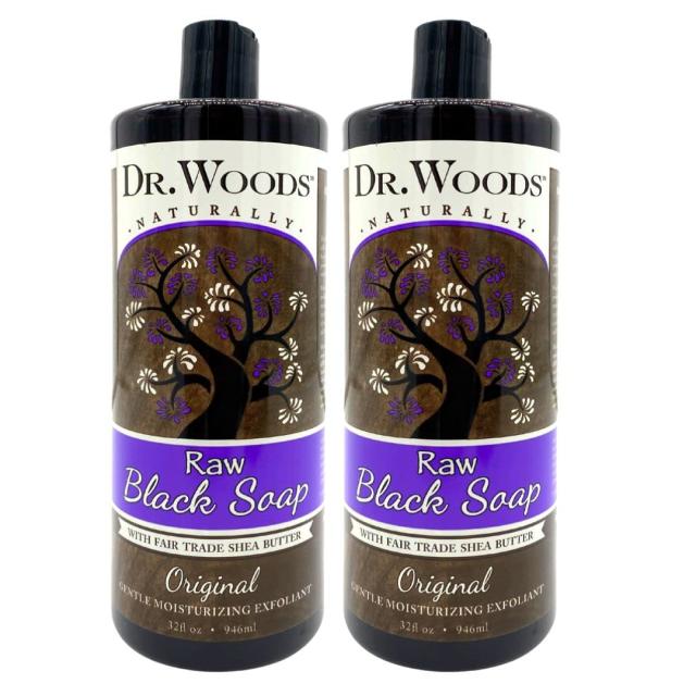 ボディ用石けん Dr Woods Pure Black Liquid Soap with Organic Shea Butter 32 Ounce -- 2 per