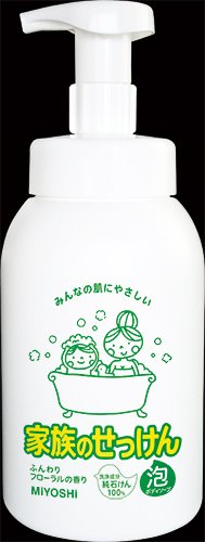 家族のせっけん泡のボディソープ　ポンプ６００ｍｌ × 15個セット
