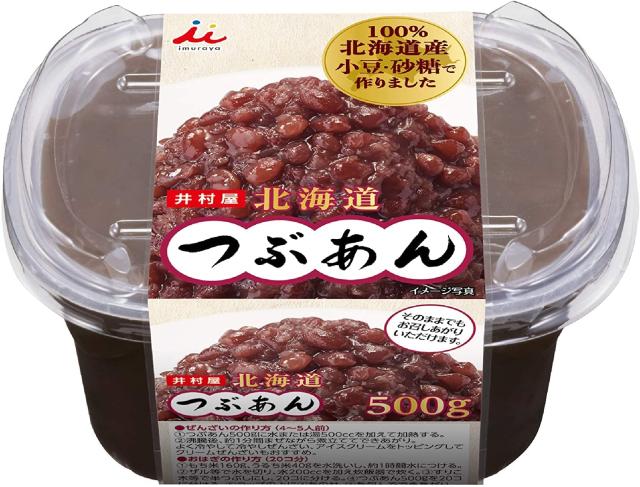 井村屋 北海道つぶあん 500g×6個入×(2ケース)