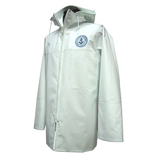 KURAHUTERU(クラフテル) イカリ印 フィッシャーマン レインウエアー ジャンパー M 白 11EA023