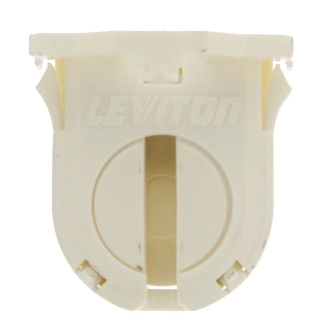 Leviton 23662-swp蛍光灯Lampholder、スナップイン、ホワイト