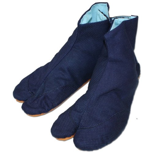 [きねや] 無敵地下足袋 5枚こはぜ 刺子 [藍染め] 25.5cm