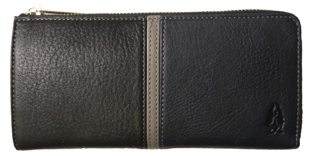 [ハッシュパピー] Lファスナー長財布 HP0457 ブラック