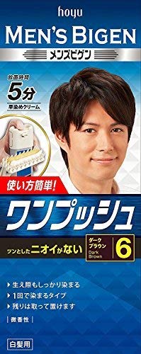 ホーユー メンズビゲン ワンプッシュ 6 (ダークブラウン)×６個