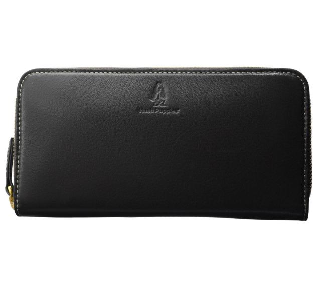 [ハッシュパピー] ニック 長財布 ラウンド 牛革 HP0610 (ブラック(10))