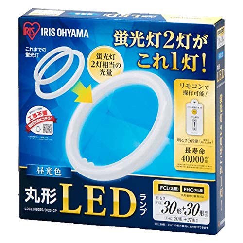 アイリスオーヤマ 丸形LEDランプ LDCL3030SS/D/23-CP