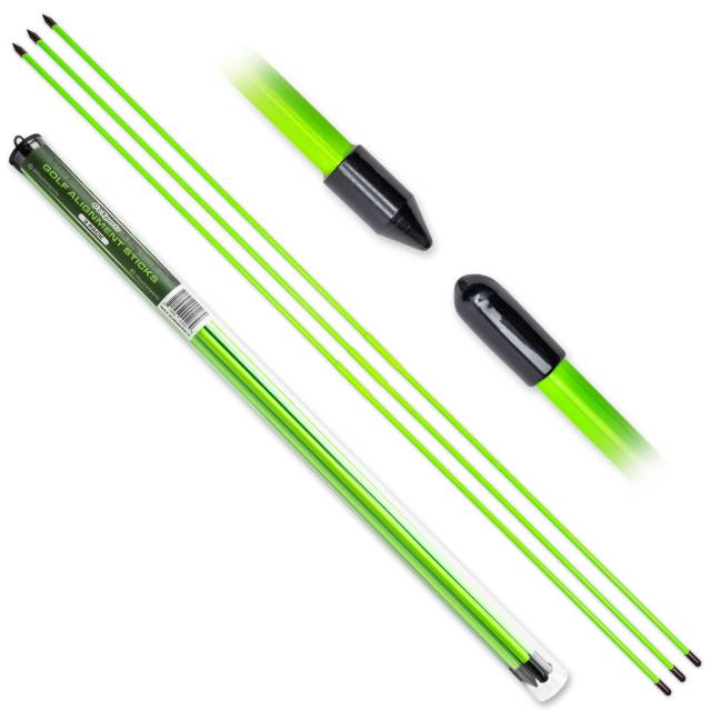 GoSports ゴルフアライメントトレーニングスティック 3本パック - 48インチ ゴルフアライメント補助練習棒