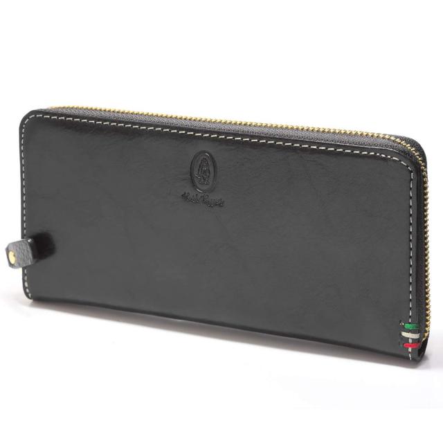 [ハッシュパピー] 長財布 ラウンドファスナー ルクス 牛革 HP2068 (ブラック（10）)