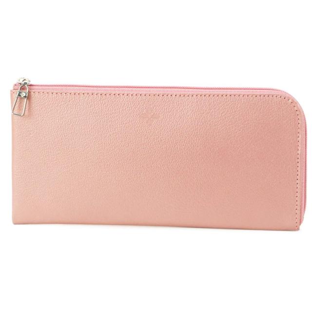 [フレームワーク] 小銭入れ付き長財布 L字ファスナー式 本革 グロス レディース ピンクシルバー FW-42031-25
