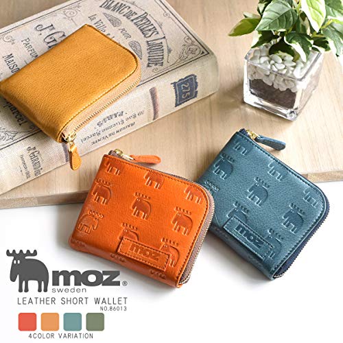 モズ] 短財布 レディース 本革 薄マチ L字ファスナー 財布 【NO.86013