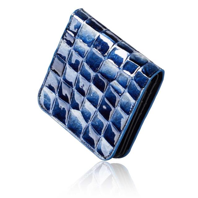 [VOICE] イタリア Life社製 牛革 le murrine レディース 二つ折り ミニ財布 上品で 使いやすい『重さ僅か77g』出し入れしやす