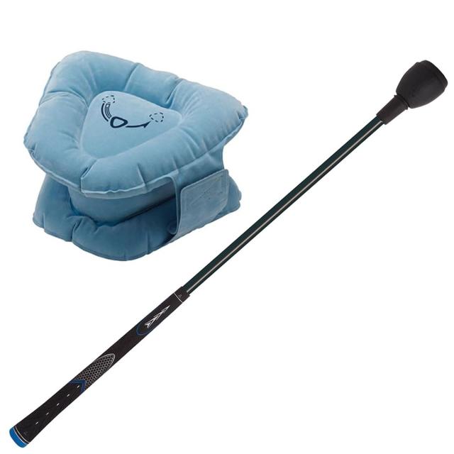 タバタ Tabata 練習器具 トルネードスティックショートハード(本グリップ)+三角先生 【トルネードスティック】ブラック／ブラック【三角先生】ブル