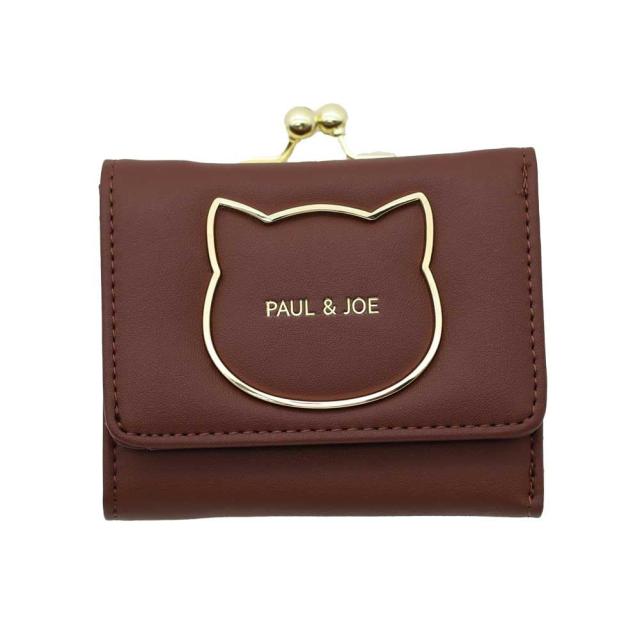 [ポールアンドジョーアクセソワ] 口金ミニ財布 PJA-W1272 ビッグキャットメタル ブラウン FREE