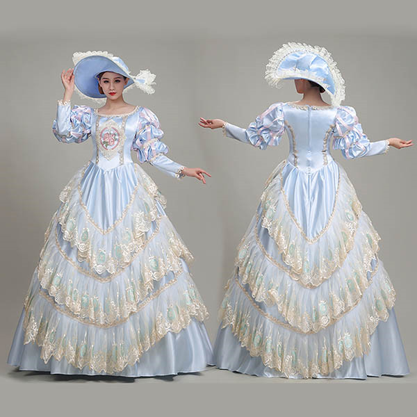 送料無料】ロココ舞台服 ステージ衣装 プリンセスライン 演劇 ドレス