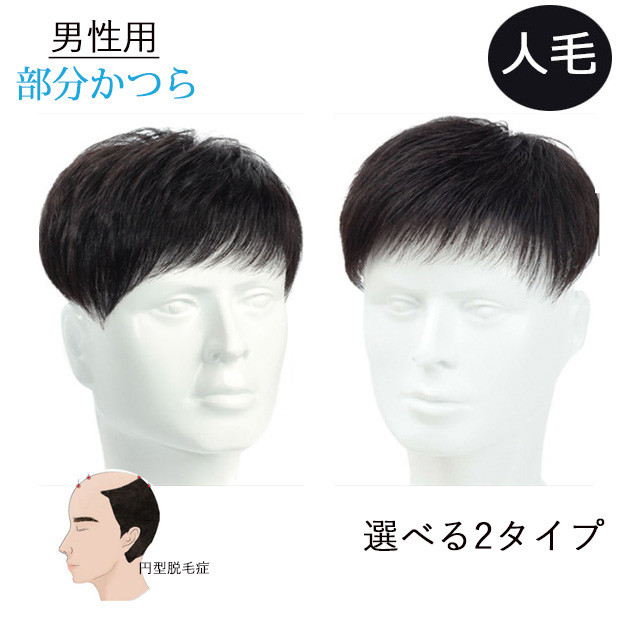 【送料無料】部分ウィッグ メンズウィッグ かつら ヘアピース ポイントウィッグ 付け毛 脱毛症 薄毛 白髪隠れ トップカバー 普段使い