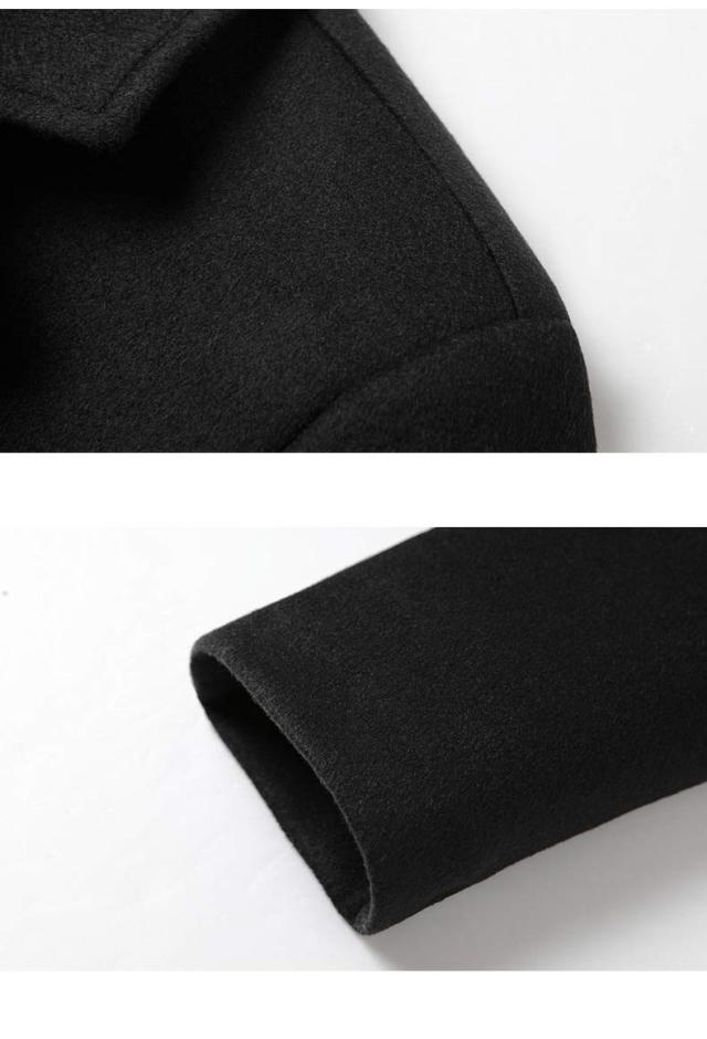 チェスターコート メンズ ビジネスコート ウール混紡 フロント2つ