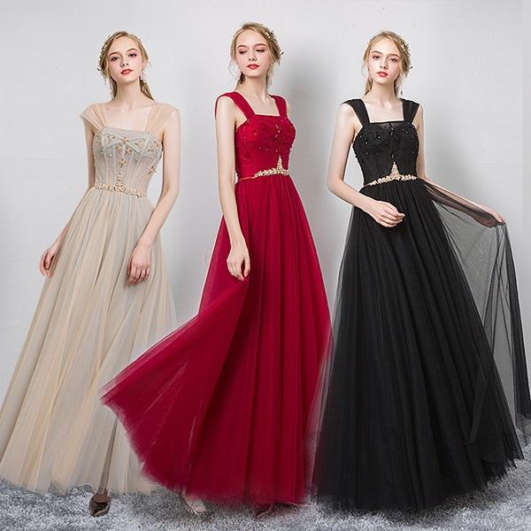 【送料無料】パーティードレス ロング丈 3color 二次会 半ファスナー 半締め上げ 小さいサイズ 2ways ノースリーブ 結婚式 体型カバー 大人 オフショルダー 上品