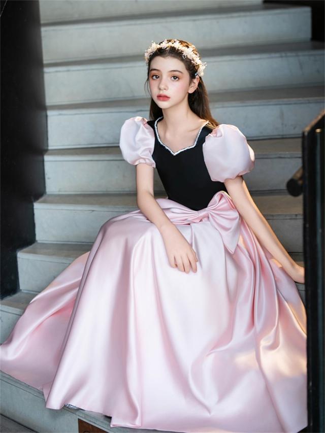 ピアノ発表会 ドレス 子供 女の子 リボン 発表会 ドレス 子ども