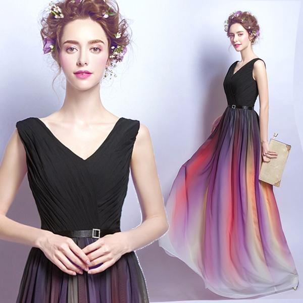 【送料無料】グラデカラー グラデーション パーティードレス ワンピース 結婚式 パーティドレス ロングドレス フォーマルドレス お呼ばれ 2次会 パーティードレス 舞踏会 演奏会