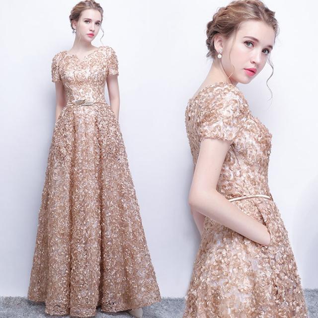 【送料無料】パーティードレス ロング丈 ドレス 結婚式 ワンピース ウエディングドレス フォーマル お呼ばれ 結婚式 二次会 ピアノ 発表会 演奏会