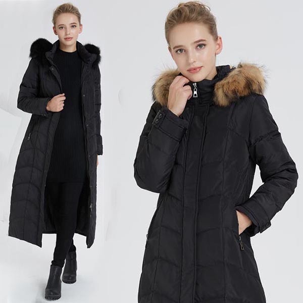 【送料無料】ダウンコートロング 大きいサイズ ロングコート レディース 冬 ダウンジャケット 90％ダウン 暖かい 防寒 ブラック フード付き おしゃれ あったか