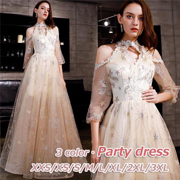 【送料無料】ネイビー パーティードレス レディース ロング丈 カクテルドレス 結婚式 ワンピース フォーマル イブニングドレス お呼ばれ 演奏会  二次会 ピアノ 発表会 披露宴 演奏会 ドレス 大きいサイズ 大人