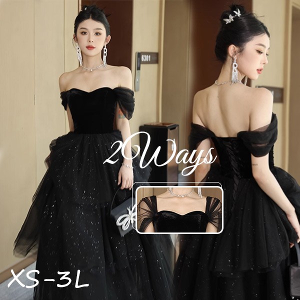 ドレス キラキラ 大人 ピアノ 発表会 ロングドレス 演奏会 結婚式 母親