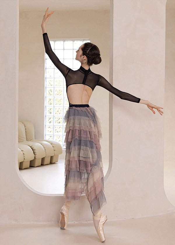 バレエ レオタード 大人 長袖 美ライン シンプル 韓国風 大人用 衣装