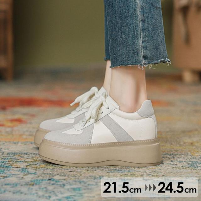 スニーカー 厚底 インヒール ウェッジヒール インソール スポーティ 小さいサイズ シューズ レディース 靴 美脚 可愛い 厚底スニーカー かわいい お洒落 おしゃれ カジュアル 歩きやすい 疲れにくい シンプル 白